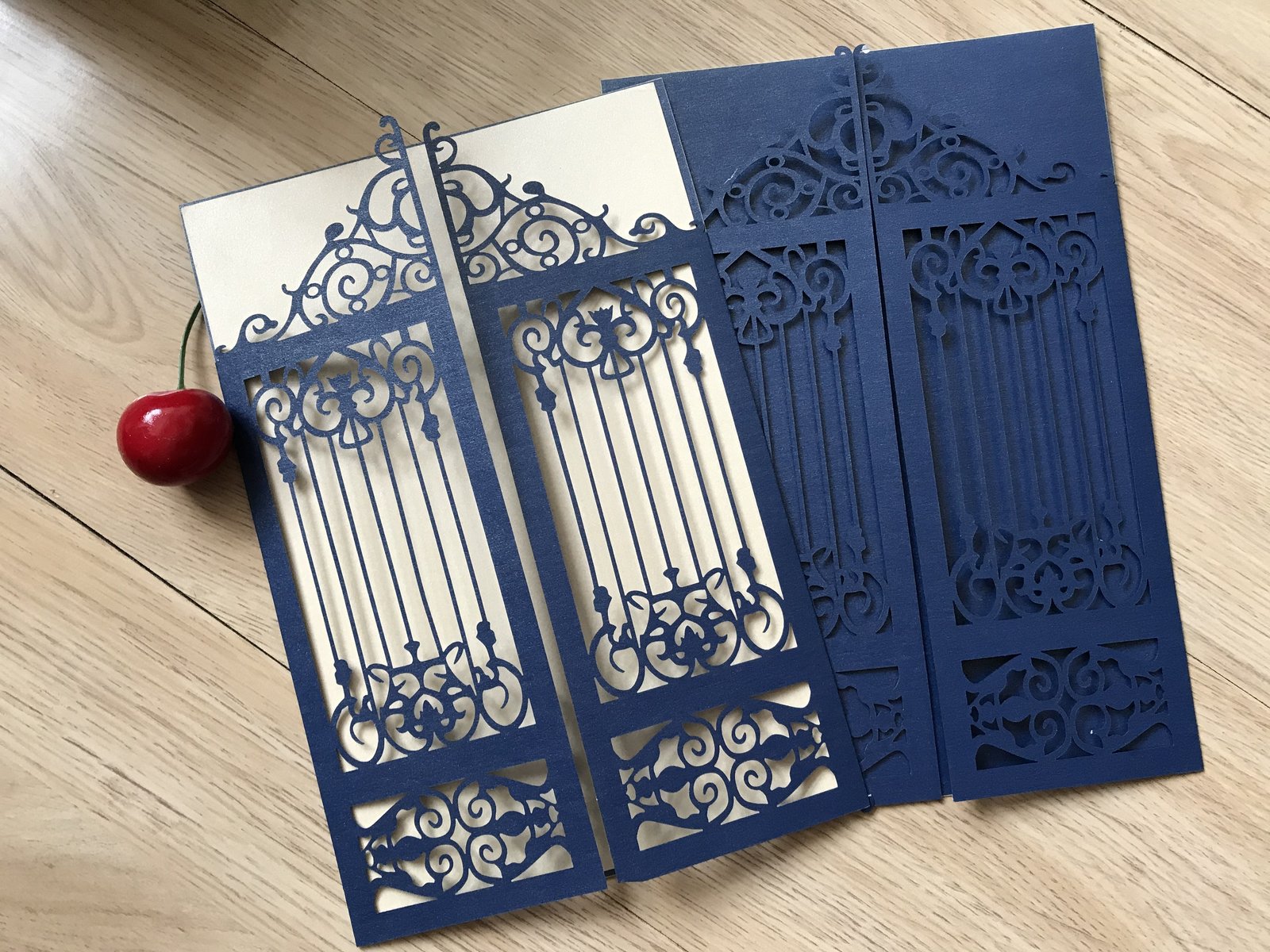 50pcs Pearl laser cut Invitations,Invitation Cards,Graduation ...