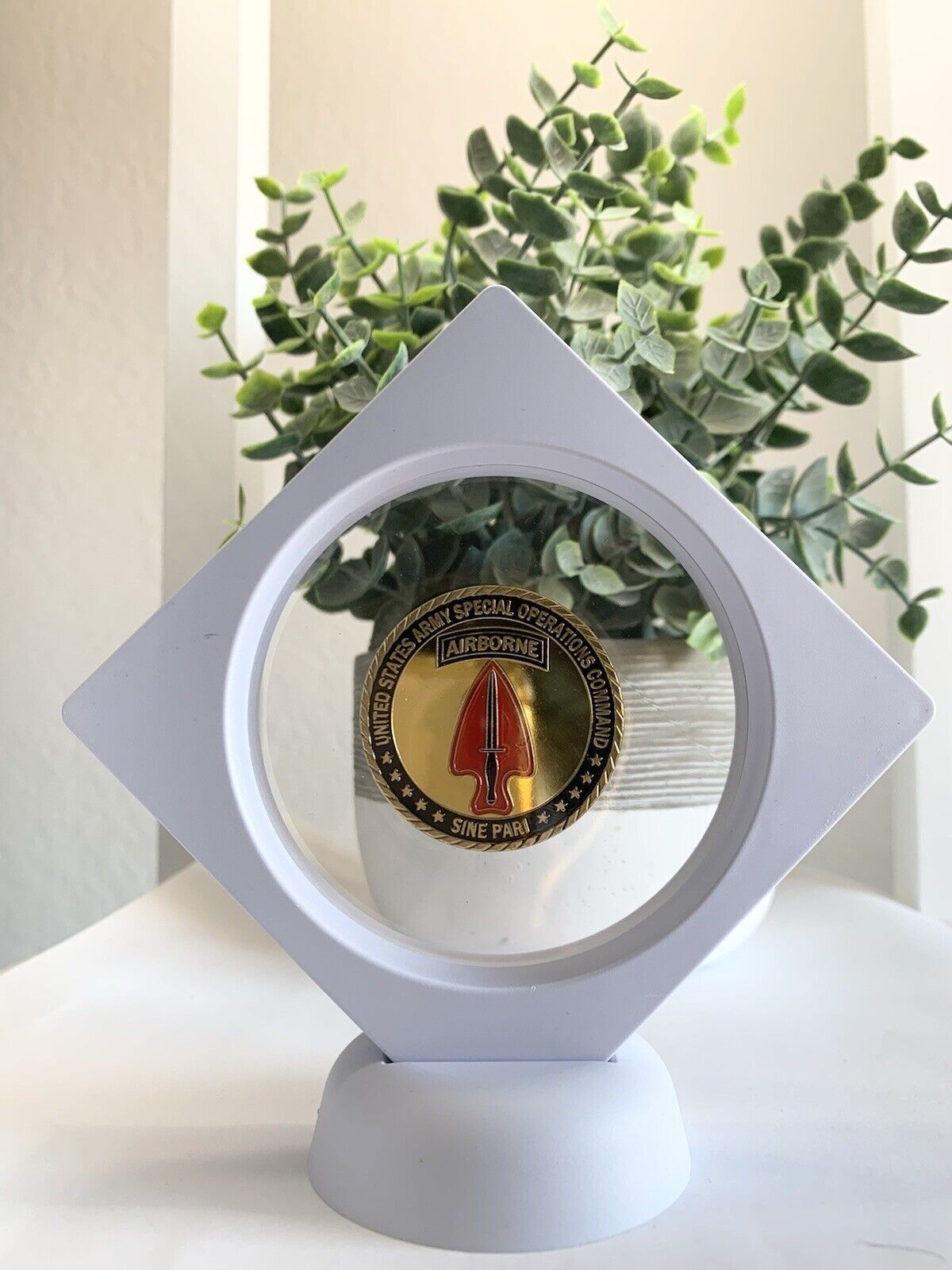 US ARMY SPECIAL OPERATIONS COMMAND SINE PARI MILITARY CHALLENGE COIN ...