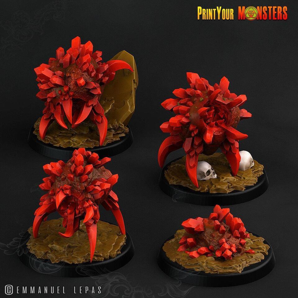 3D Printed Print Your Monsters Ruby Minions Legendary Crystal Monsters ...