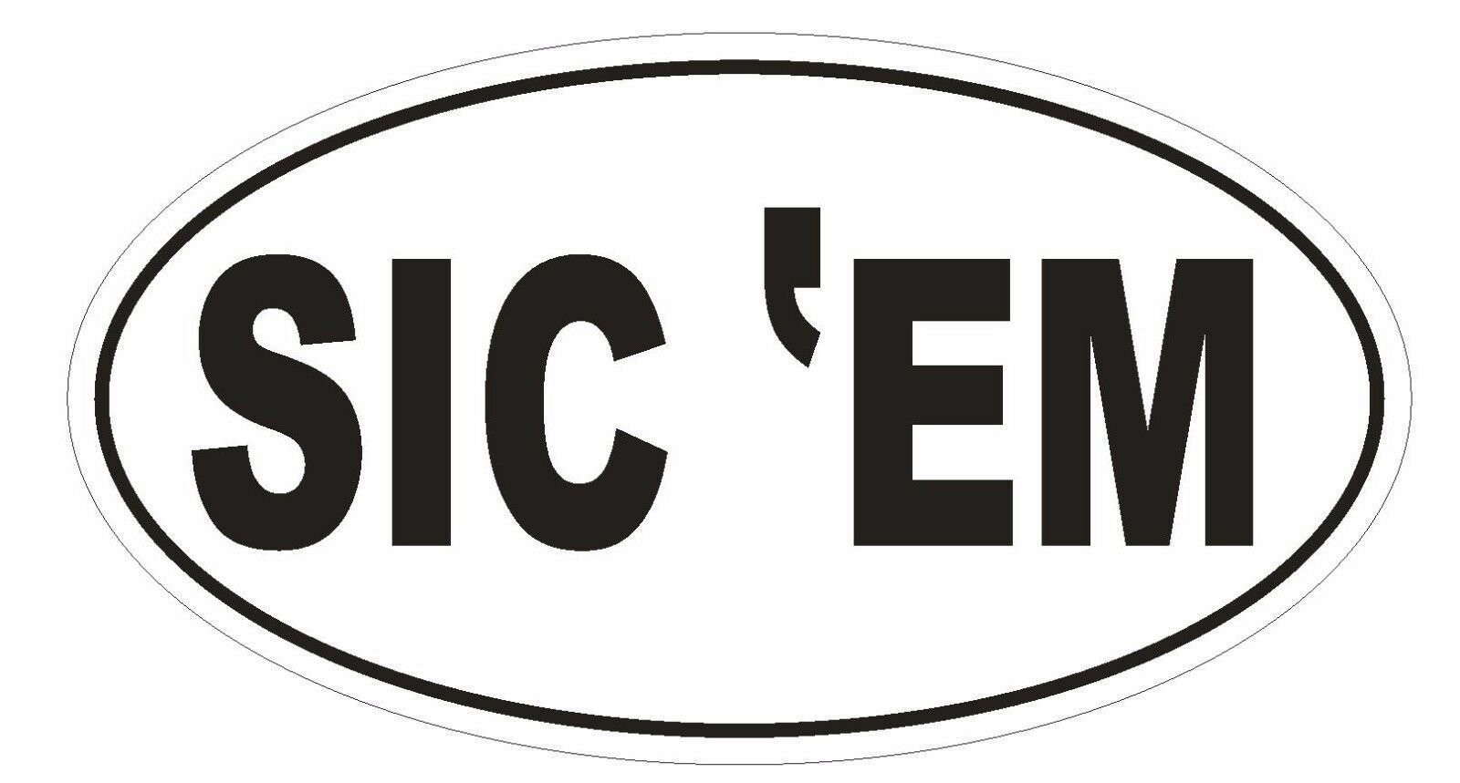 SIC EM Oval Bumper Sticker or Helmet Sticker D1979 Euro BAYLOR BEARS ...