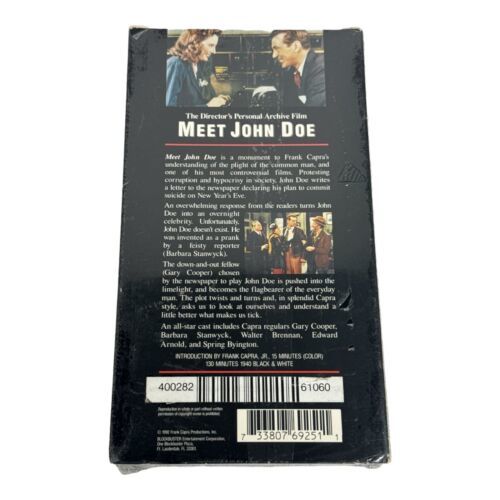 Meet John Doe | VHS | Gary Cooper, Barbara Stanwyck, Walter Brennan ...