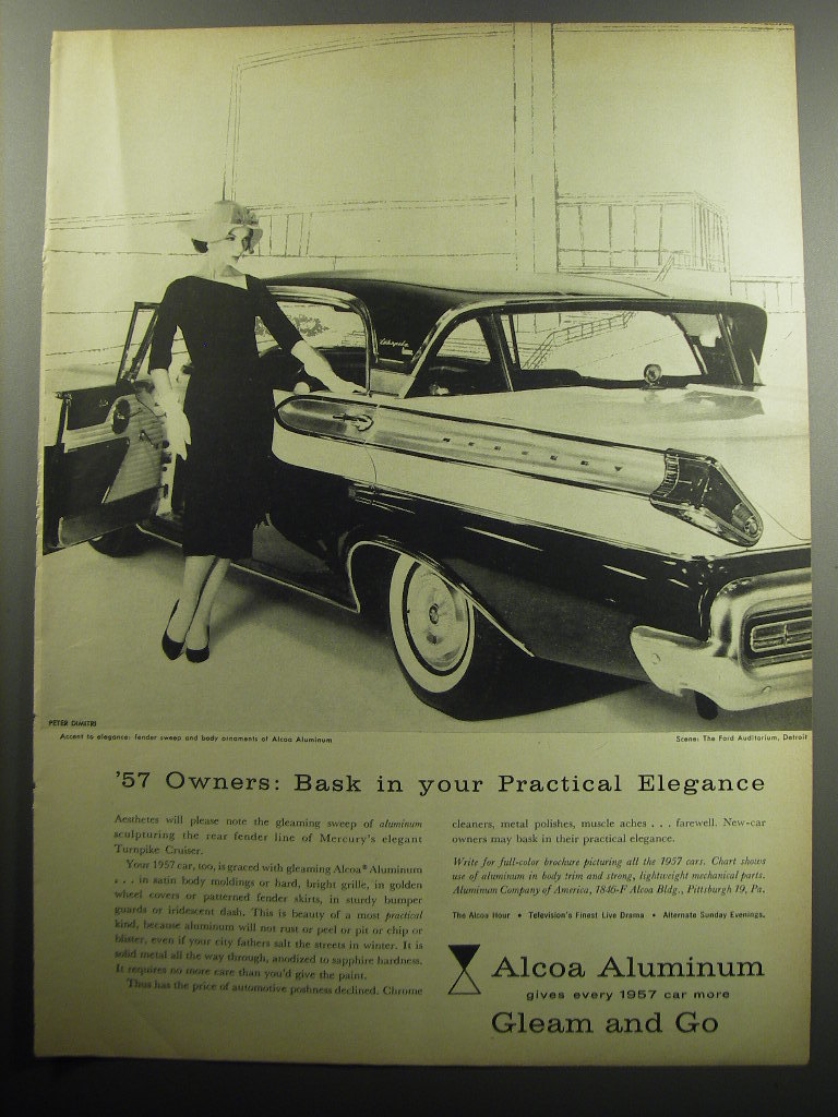 1957 Alcoa Aluminum Advertisement - Mercury Turnpike Cruiser - 1980-89