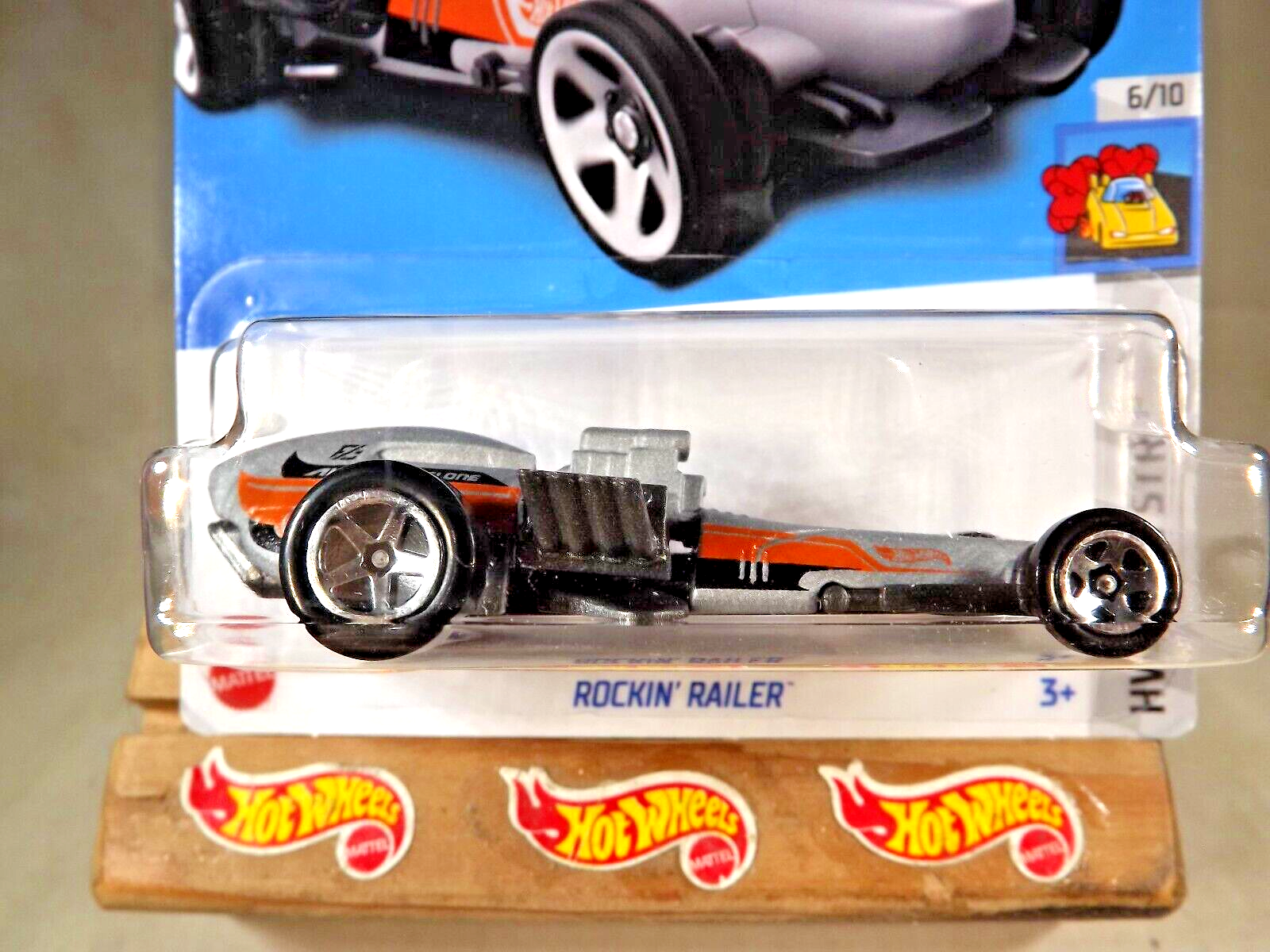 2023 Hot Wheels #171 HW Drag Strip 6/10 ROCKIN’ RAILER Gray w/Chrome 5 ...