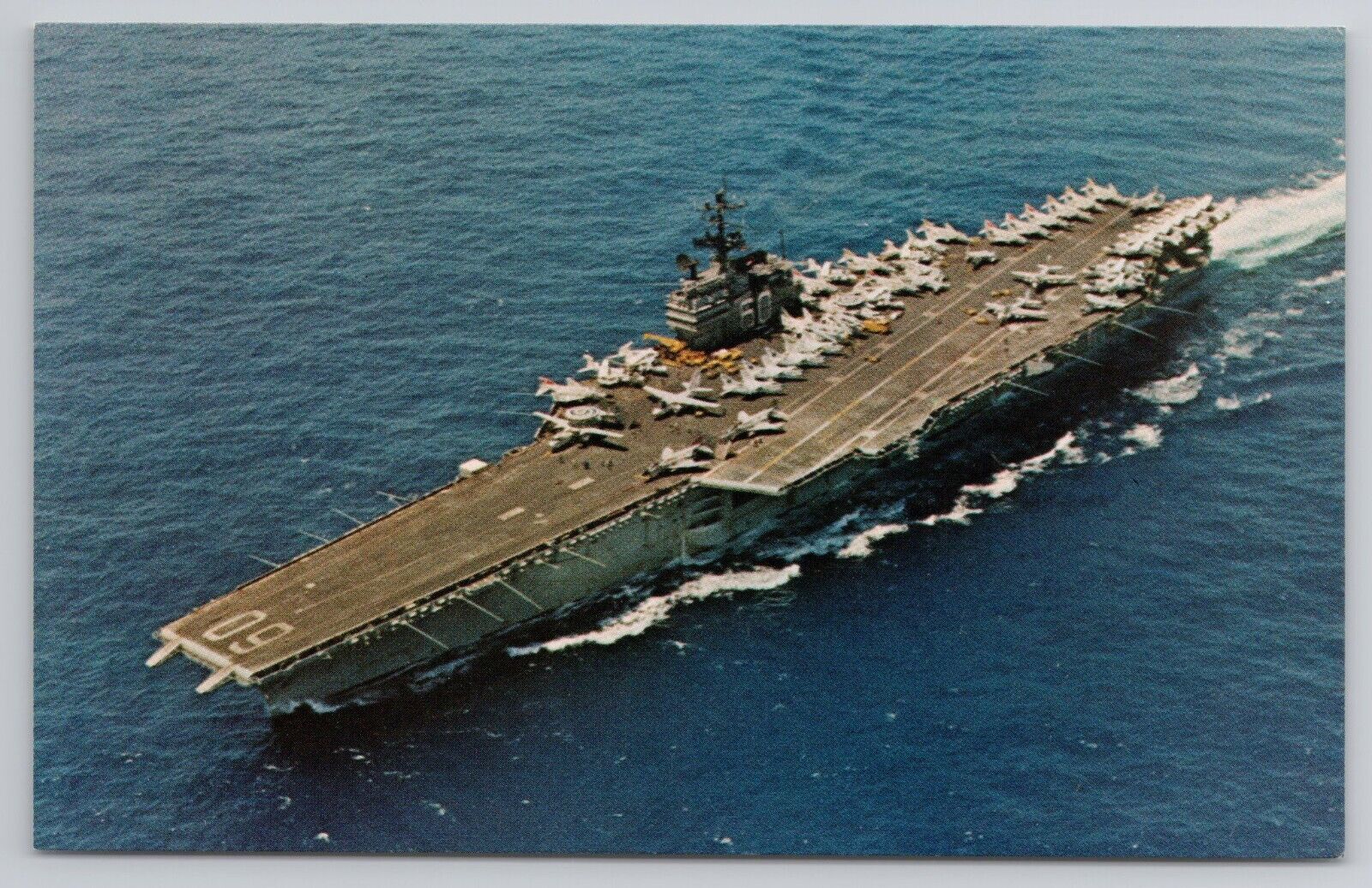USS Saratoga CV-60 Aircraft Carrier Naval Ship Postcard 1956 ...