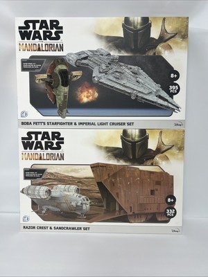 4D STAR WARS 3D PAPER MODEL KIT MANDALORIAN RAZOR CREST & SANDCRAWLER ...