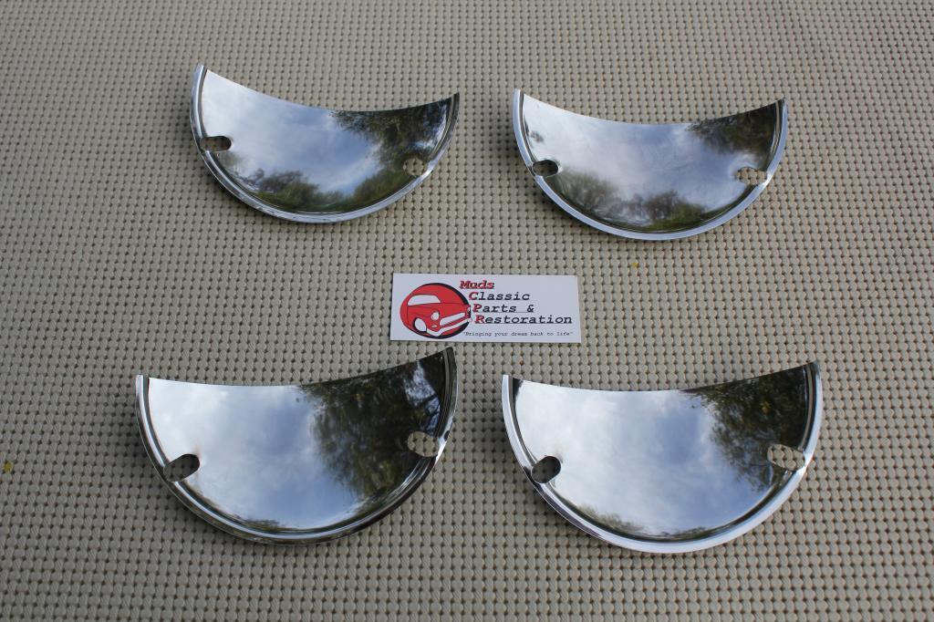 5" Custom 4 Headlight Headlamp Chrome Half Moon Shield Trim Covers Hot ...