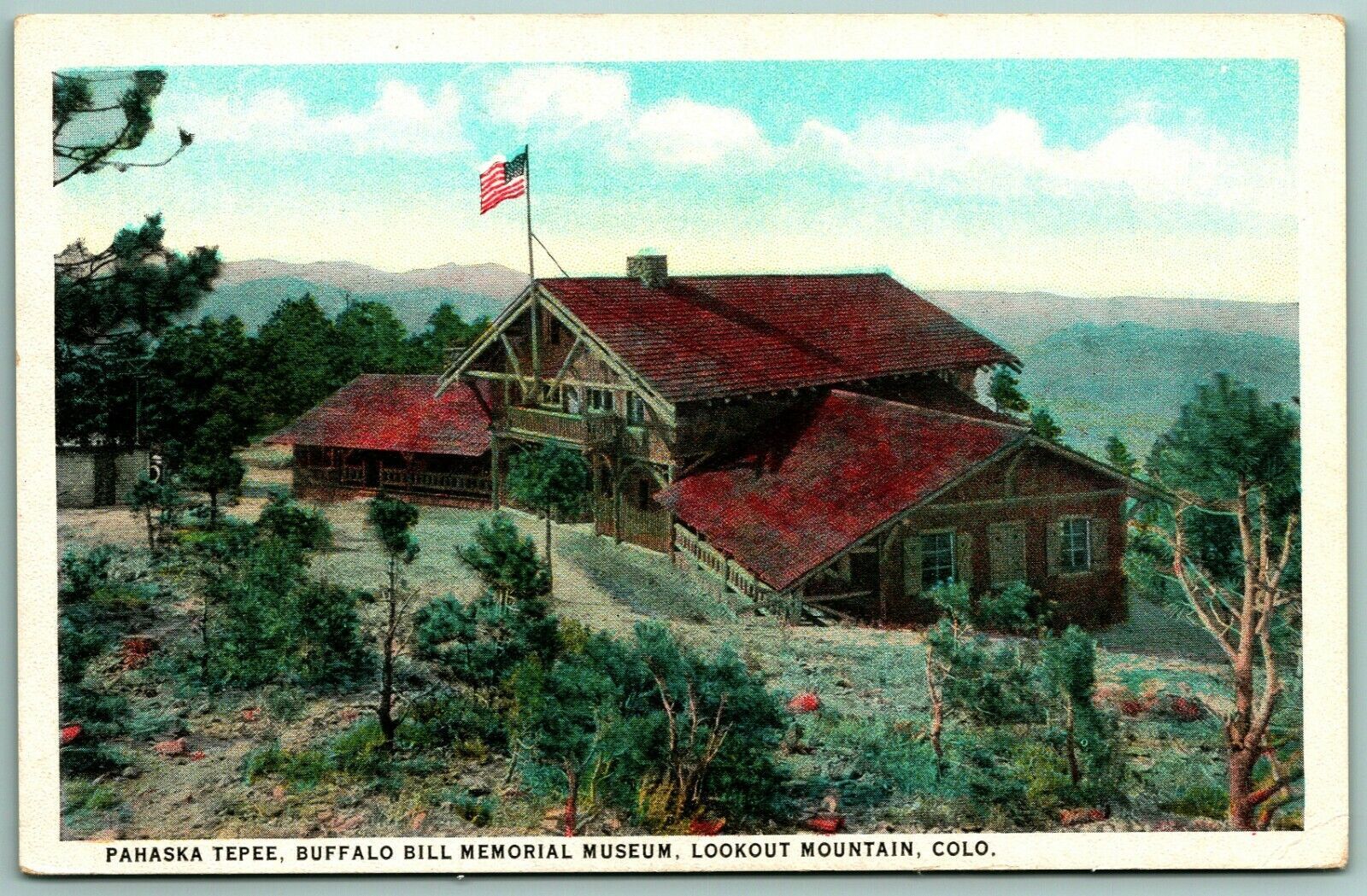 Pahaska Tepee Buffalo Bill Museum Lookout Mountain CO UNP WB Postcard ...