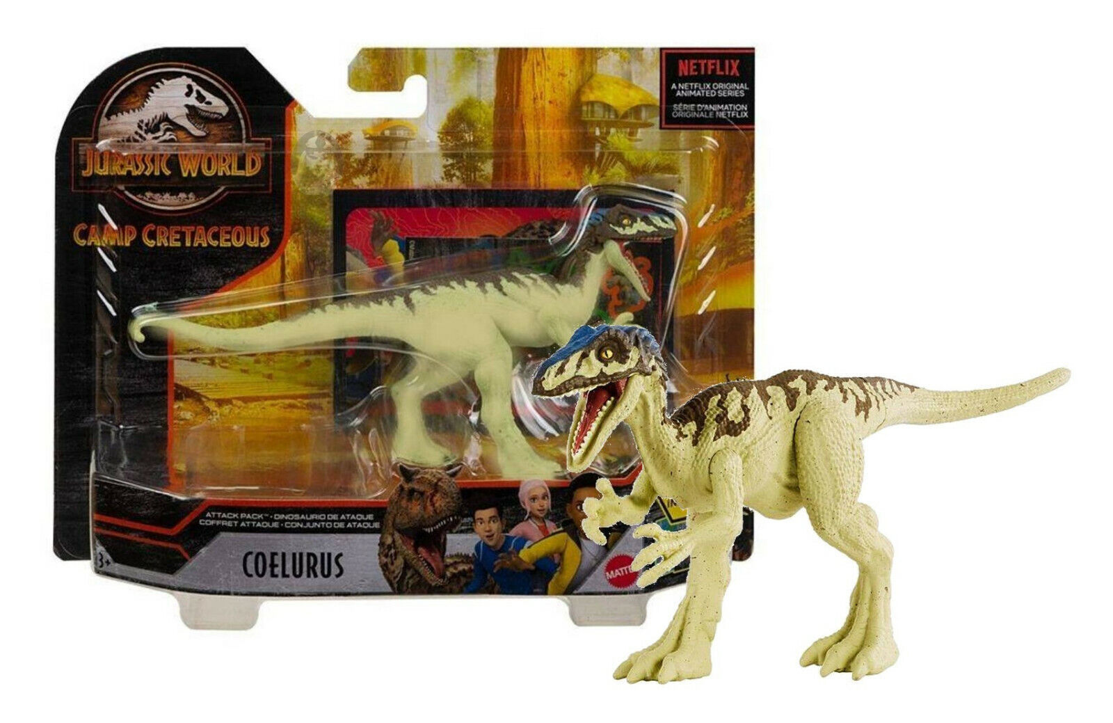 Jurassic World Camp Cretaceous Attack Pack Coelurus 6.5" Figure New in ...