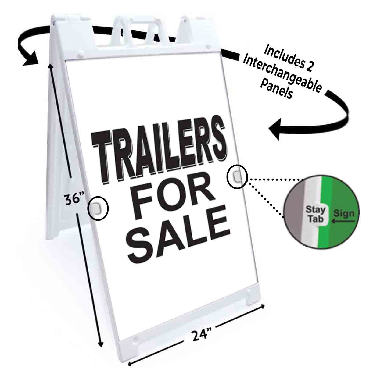 Trailers Signicade 24x36 Aframe Sidewalk and similar items
