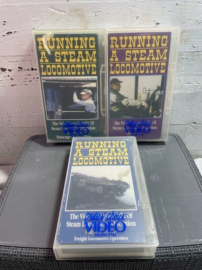 Running A Steam Locomotive Volume 1-3 VHS Video Encyclopedia Train VHS ...