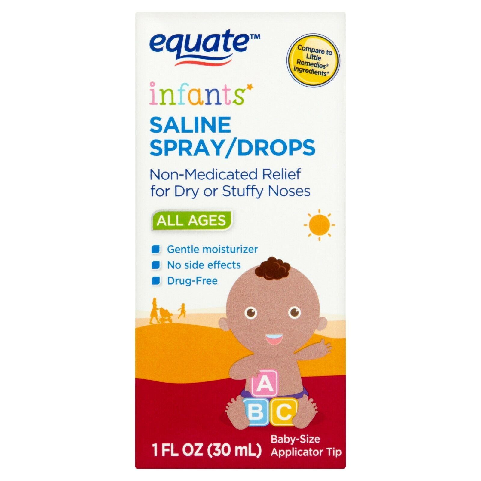 Equate Infants' Saline Spray/Drops, All Ages, 1 fl oz - Nasal ...