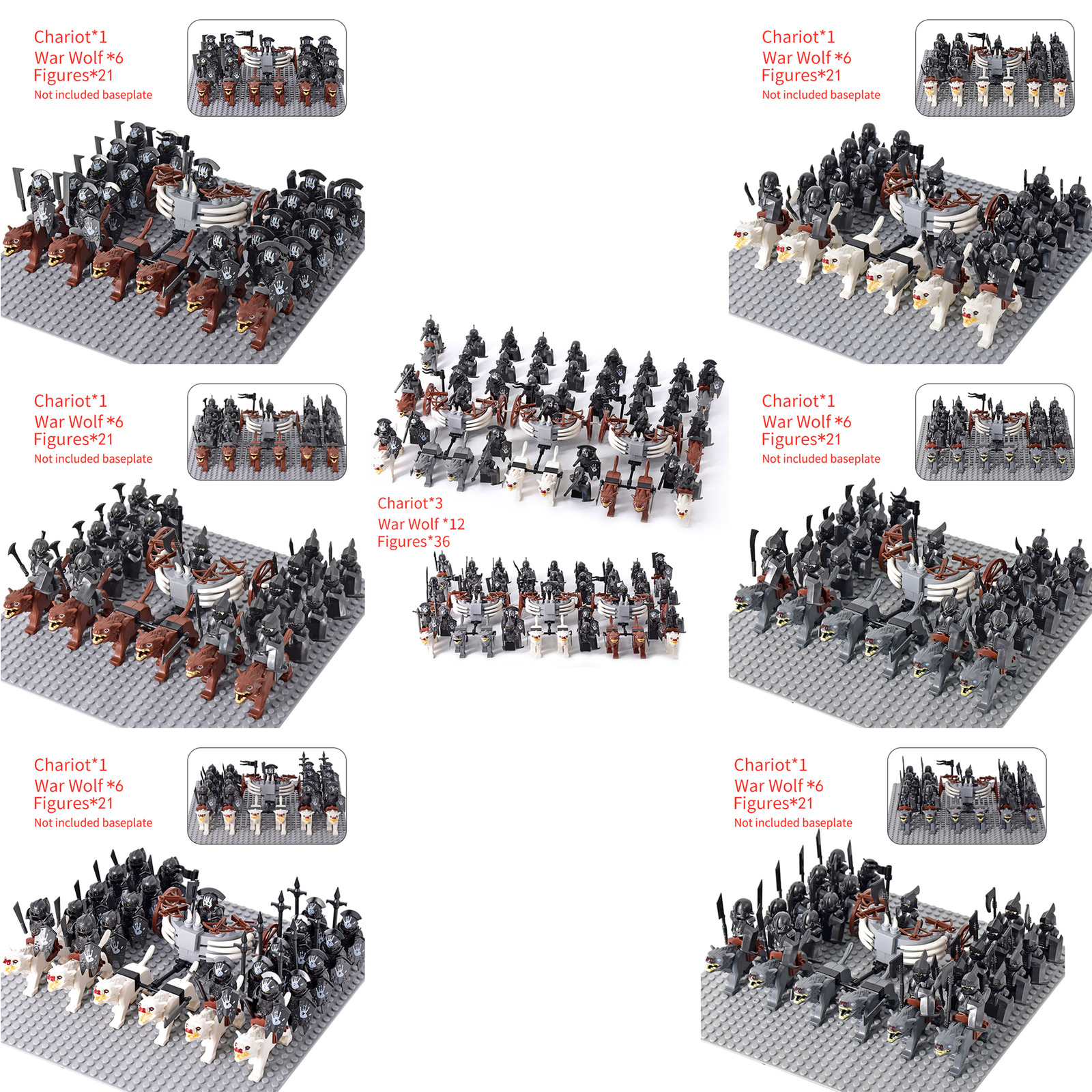 204pcs LOTR Uruk-Hai & Gundabad Orcs Army Legion Collection Minifigures Toys - Building Toy ...