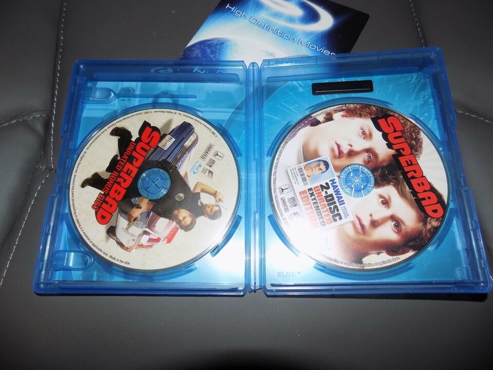 Superbad (Blu-ray Disc, 2007, 2-Disc Set, Unrated Extended Cut) EUC - DVDs & Blu-ray Discs