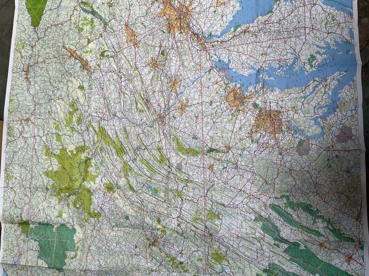 Mid-Atlantic States Laminated Wall Map (MIC) - Maps & Atlases