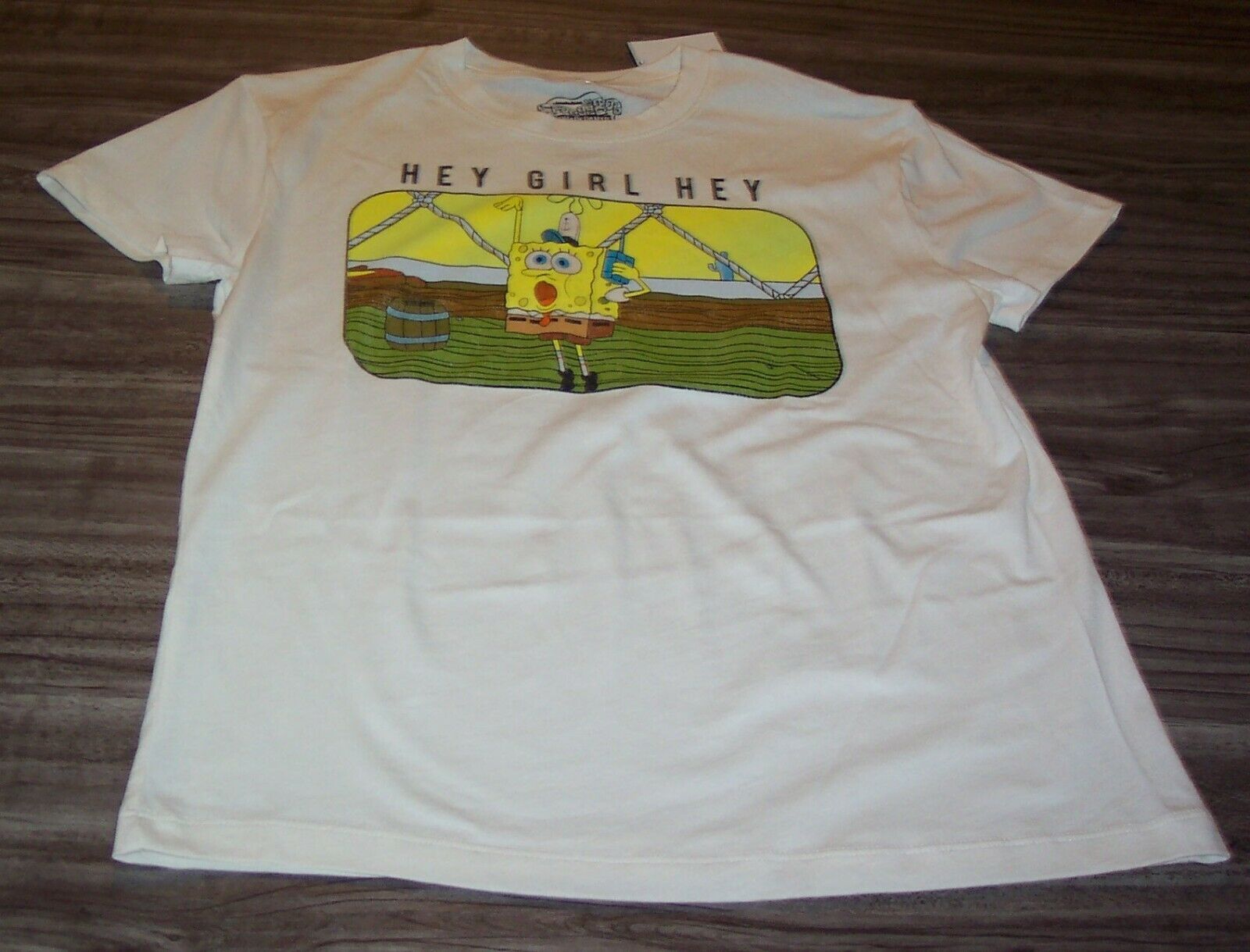 WOMEN'S SPONGEBOB SQUAREPANTS Nickelodeon HEY GIRL HEY T-shirt XS NEW ...