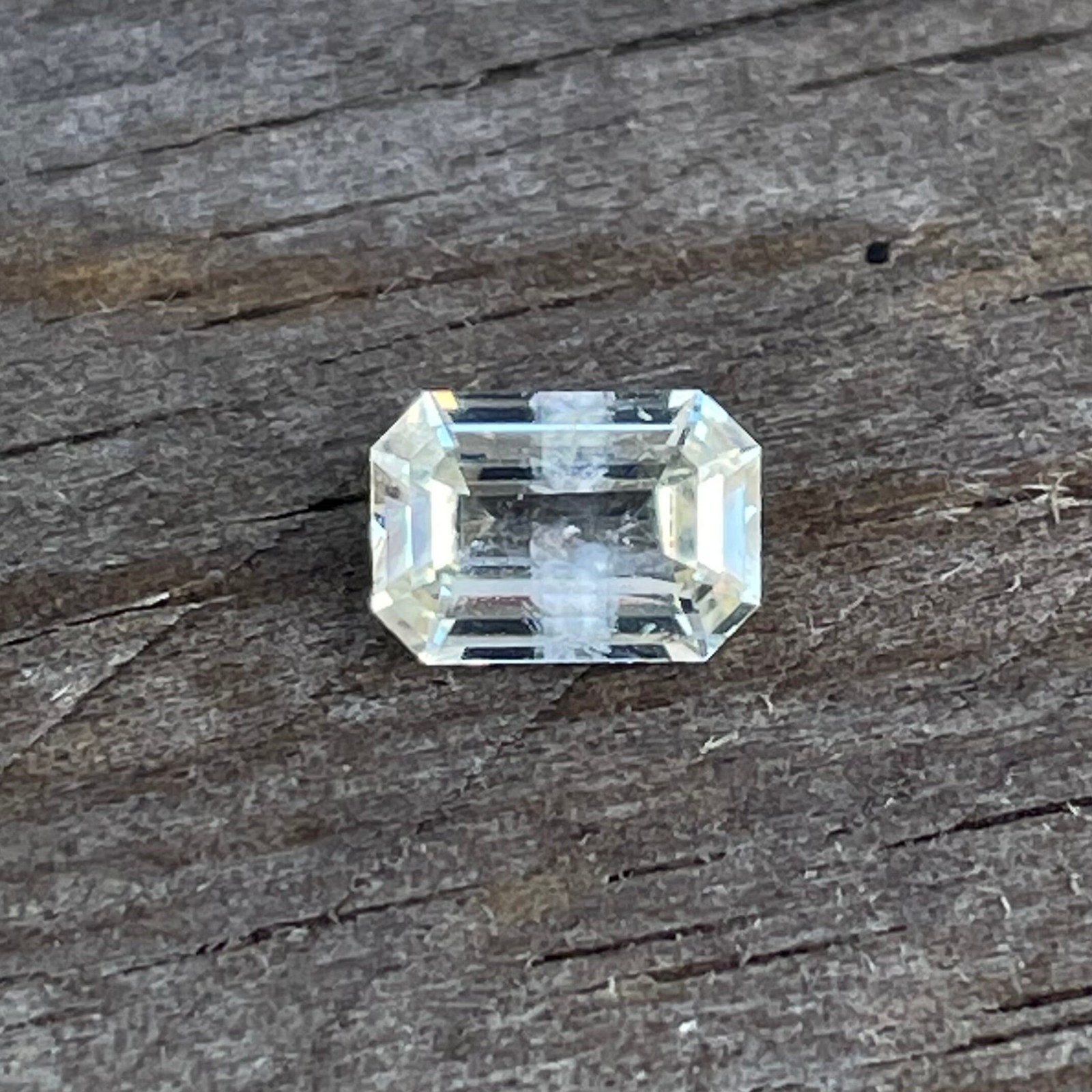 Natural Pale Yellow Sapphire | Emerald Cut | 7x5 mm | 1.15 Carat ...
