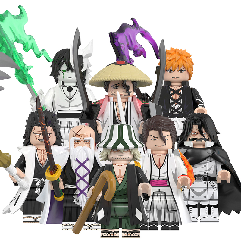 8pcs Bleach Ichigo Aizen Shunsui Kisuke Yhwach Ulquiorra Cifer ...