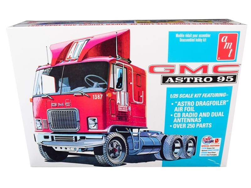 Skill 3 Model Kit GMC Astro 95 Truck Tractor 1/25 Scale Model by AMT ...