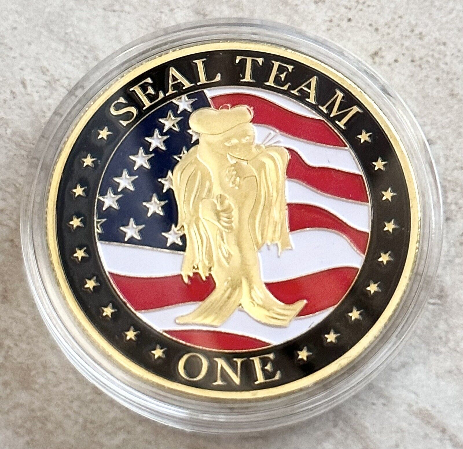 US NAVY SEAL TEAM ONE Challenge Coin USN - Current Militaria (2001-Now)