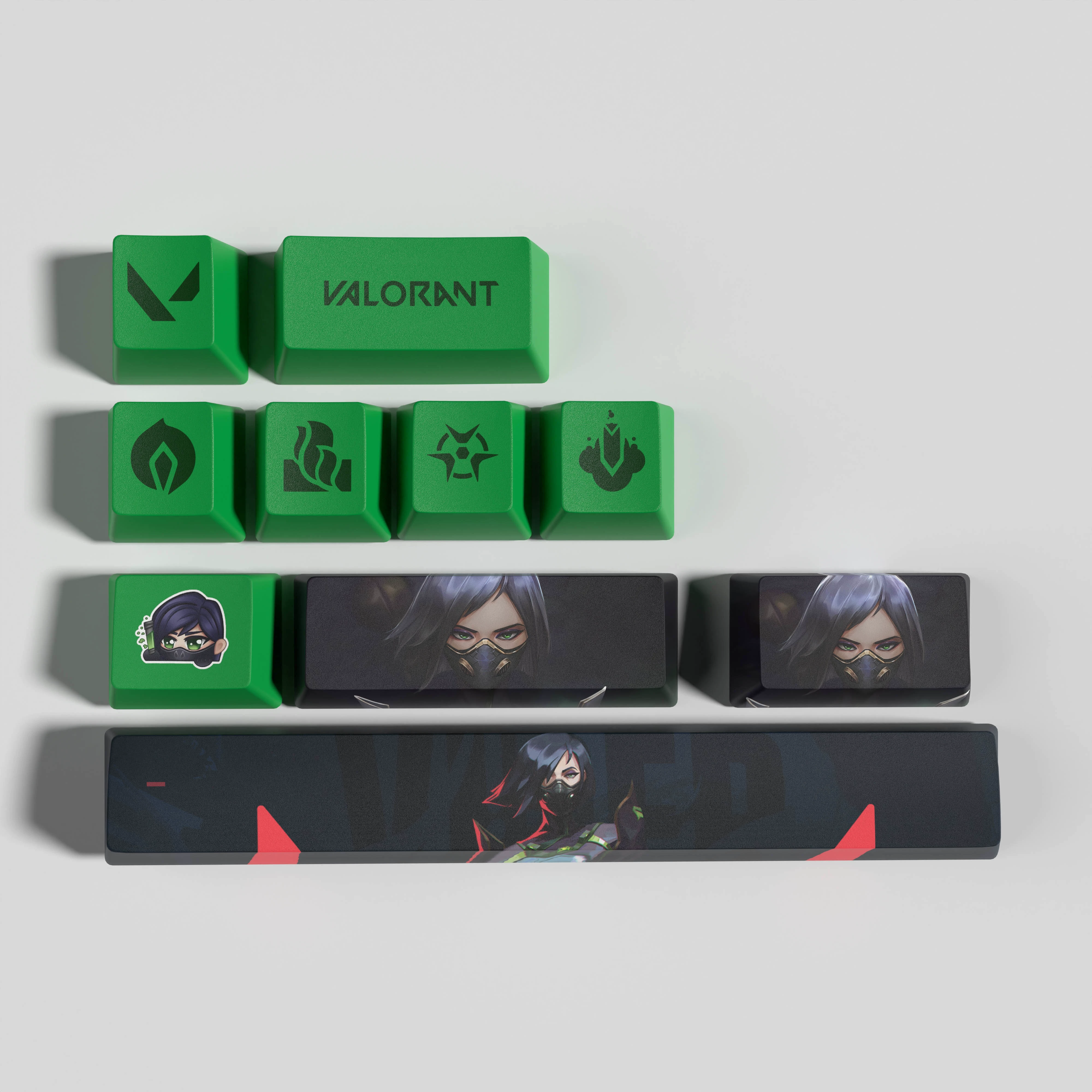 VALORANT Themed Keycaps Viper PBT heat-sublimation keycaps 10 keys OEM ...
