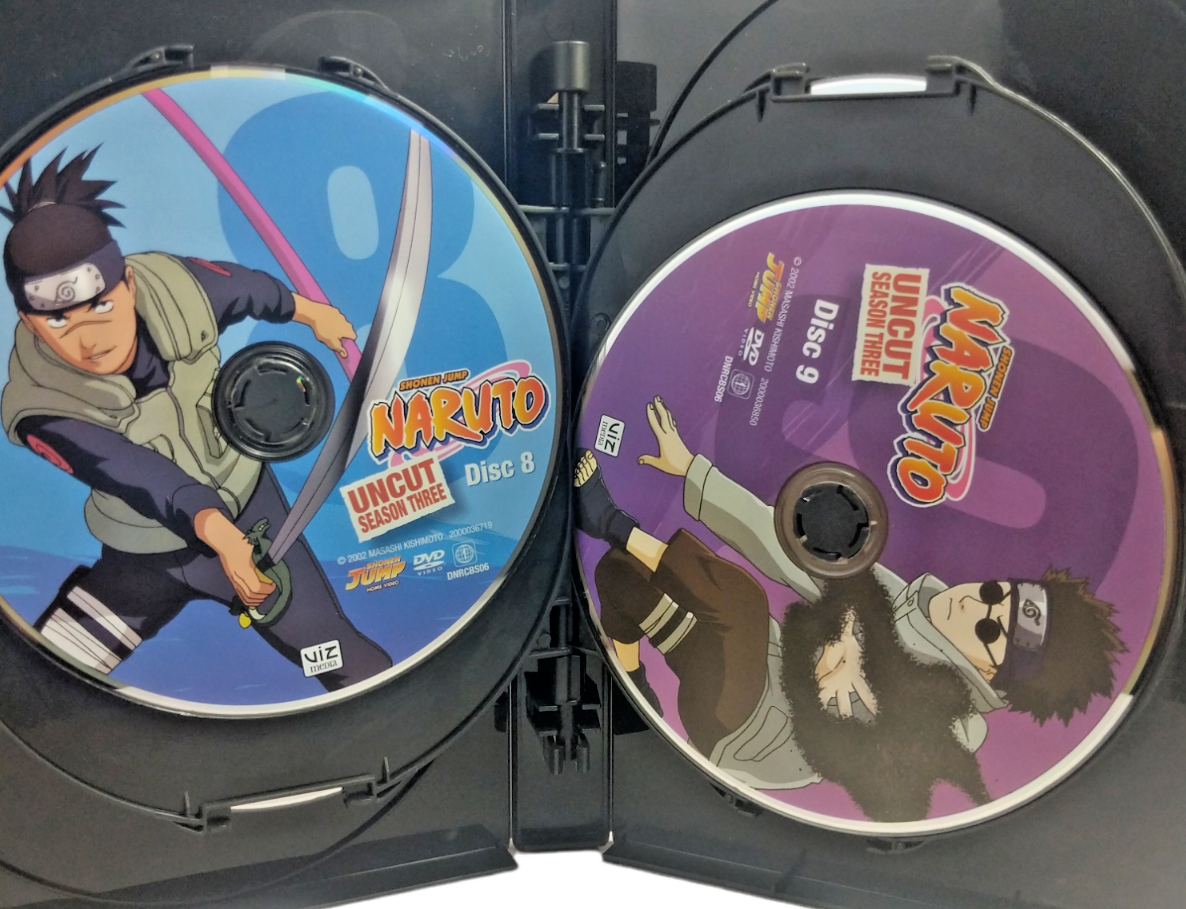 Shonen Jump Naruto Uncut Season 3 Volume 2 Box Set (2002, 6 Disc Set ...