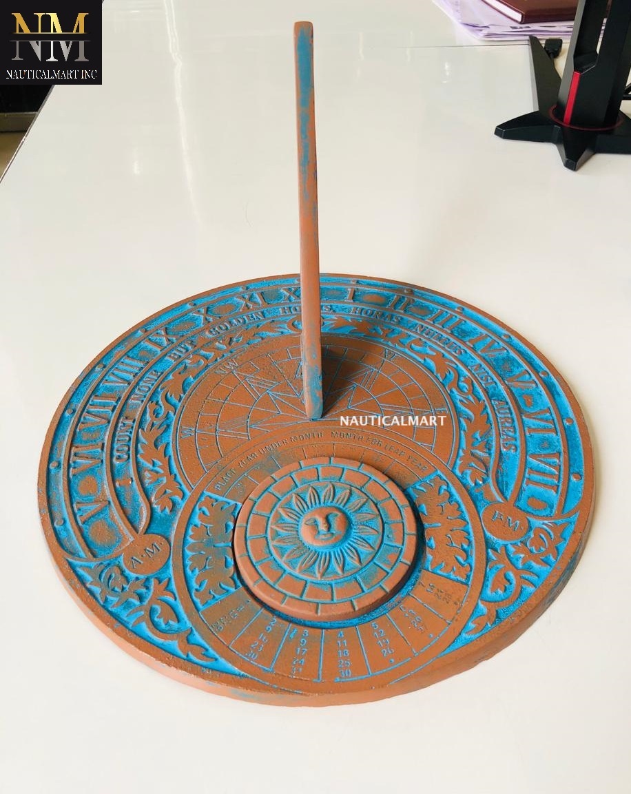 NauticalMart Perpetual Calendar Sundial, Copper Verdi Rust Proof Home & Garden - Sundials