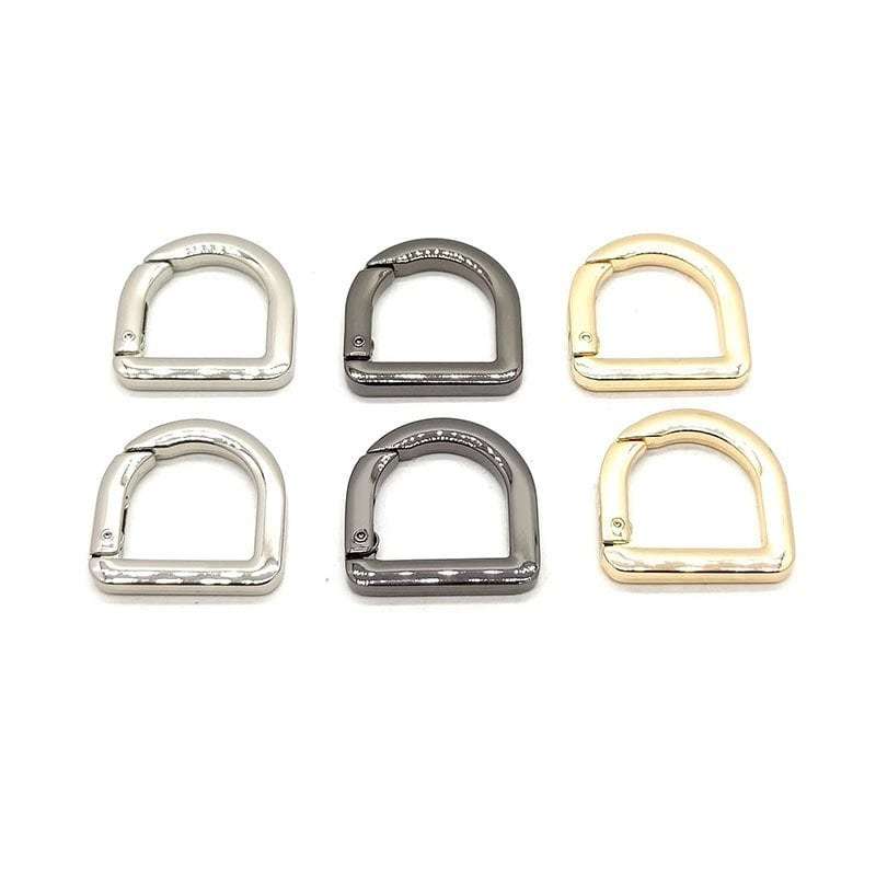 10pcs 19.5mm Spring Clip D Rings bag hardware, crossbody bag fittings ...