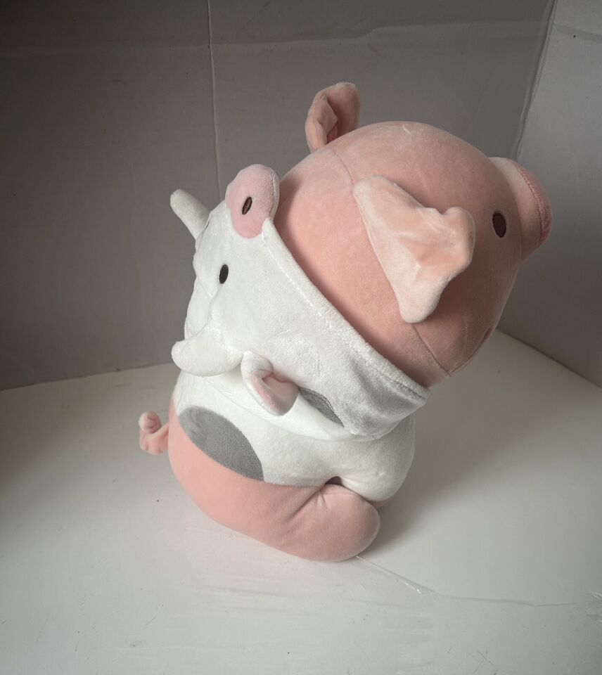 MINISO Plush Pig Cow Hoodie Stuffed Animal Piglet Squishy Soft Toy ...