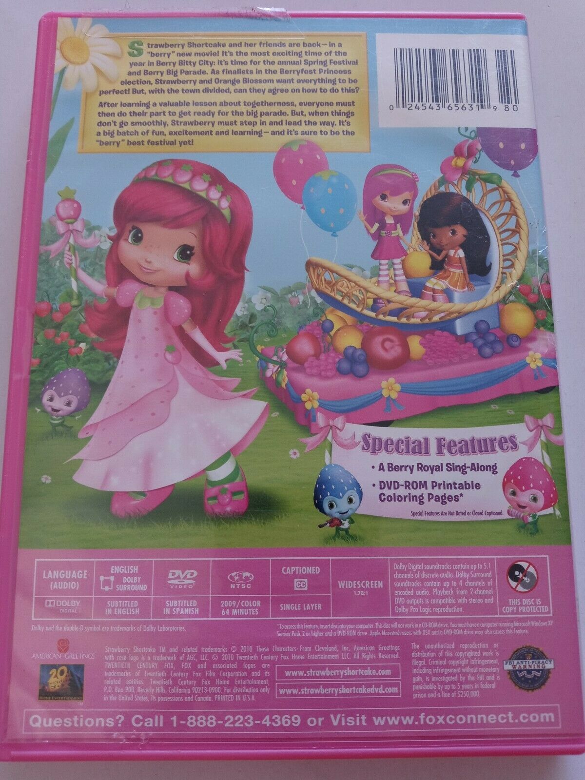 Strawberry Shortcake: The Berryfest Princess Movie (DVD, 2010) - DVDs ...