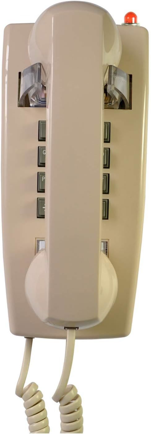 The Telpal Red Wall Phone Is An Analog Corded Wall Mounted Phone With A ...