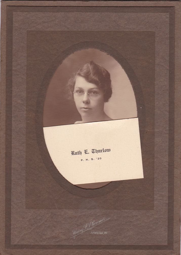 Ruth Eleanor Thurlow Barnett Cabinet Photo - Paris, Maine High School ...