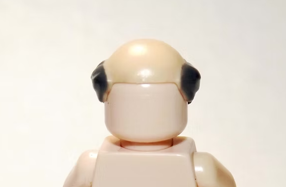 PAPBRIKS Bald Grey Hair for Custome Rare Minifigures - LEGO (R) Minifigures