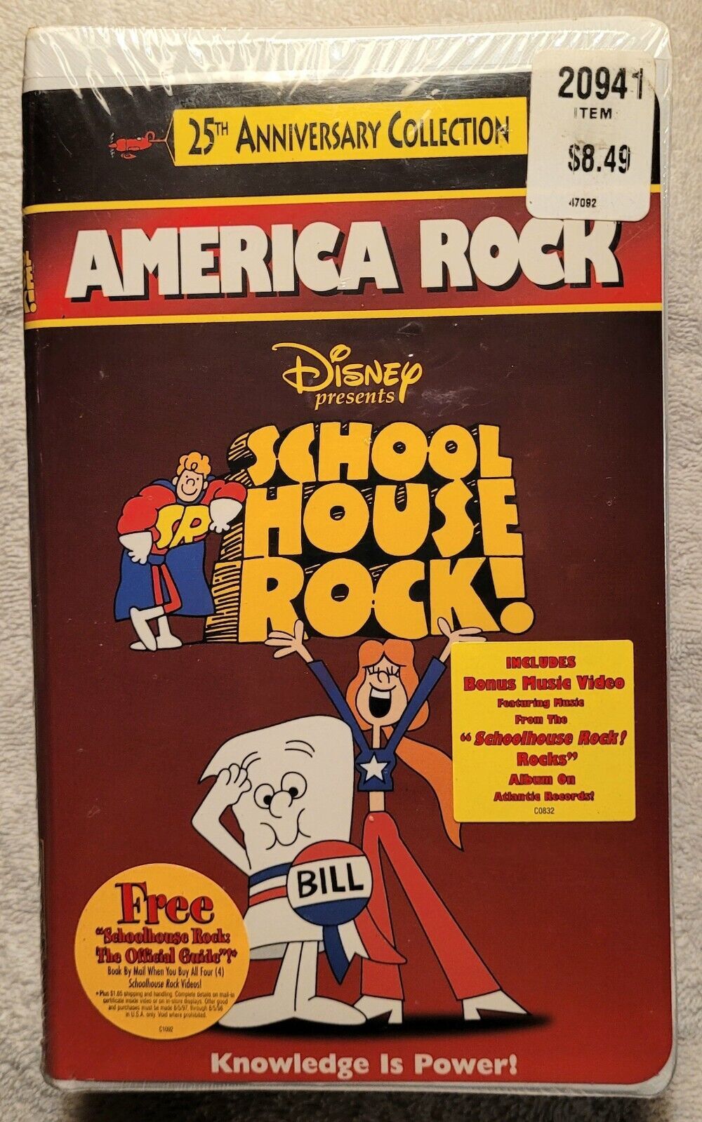 Schoolhouse Rock! America Rock VHS 25th Anniversary Collection 1998 ...