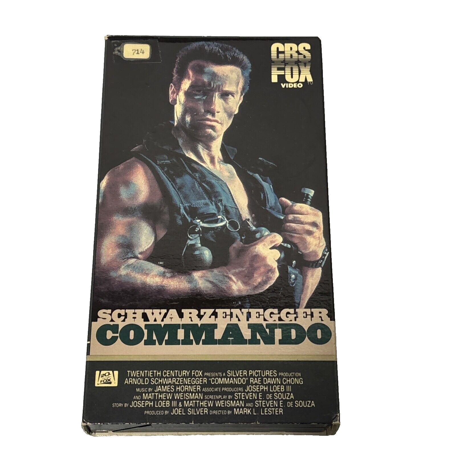 Commando VHS 1986 CBS FOX Arnold Schwarzenegger Vintage Video Tape ...