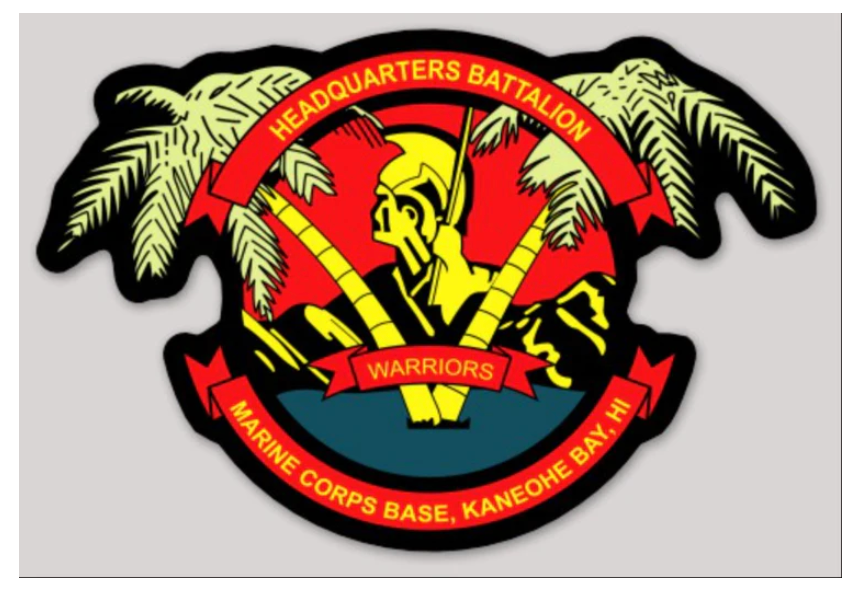 4.5" MARINE CORPS KANEOHE BAY HEADQUARTERS BATTALION DECAL VINYL ...