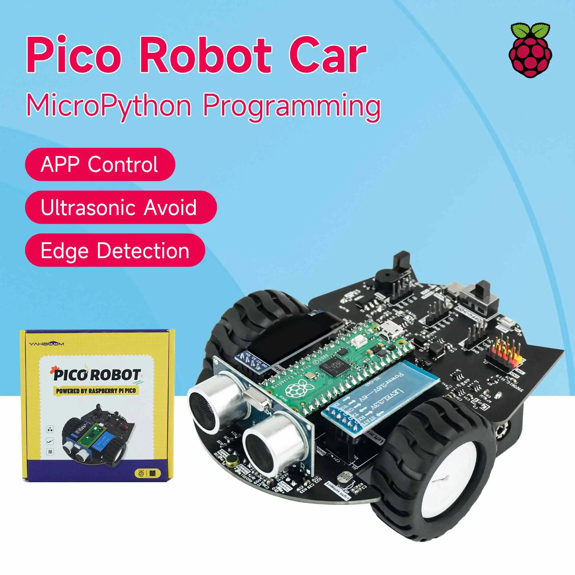 Yahboom Raspberry Pi Pico Robot Car Diy Electronic Kit Coding Robot Kit ...