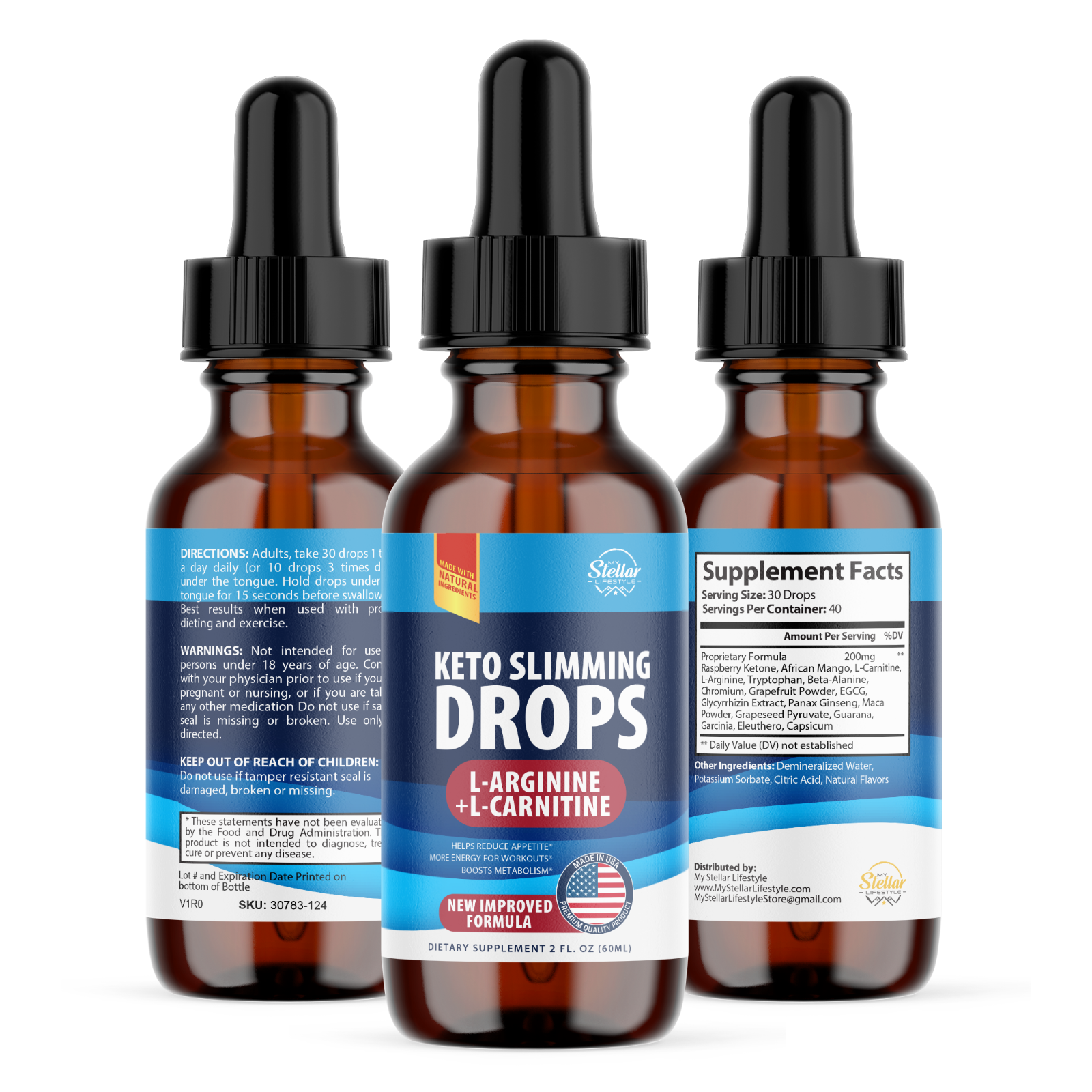 12 Pack Gotas keto para adelgazar y reducir el apetito-60 ml x12 ...