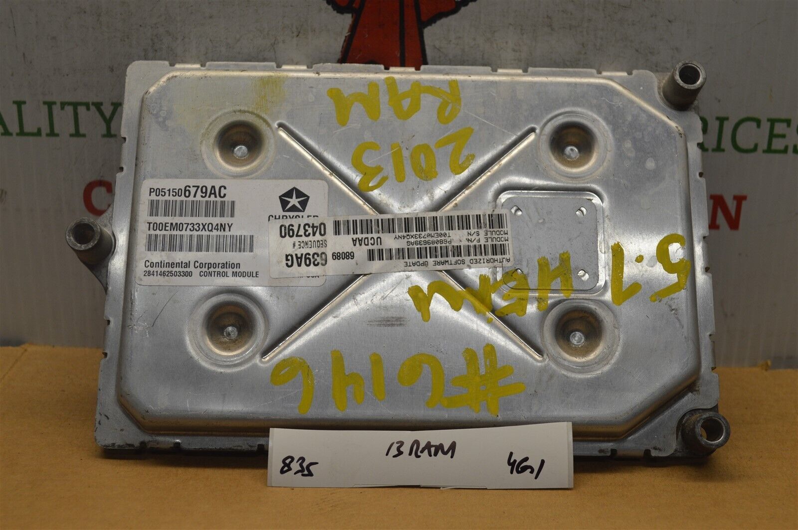 2013 Dodge RAM 5.7L Engine Control Unit ECU 05150679AC Module 835-4G1 - Engine Computers