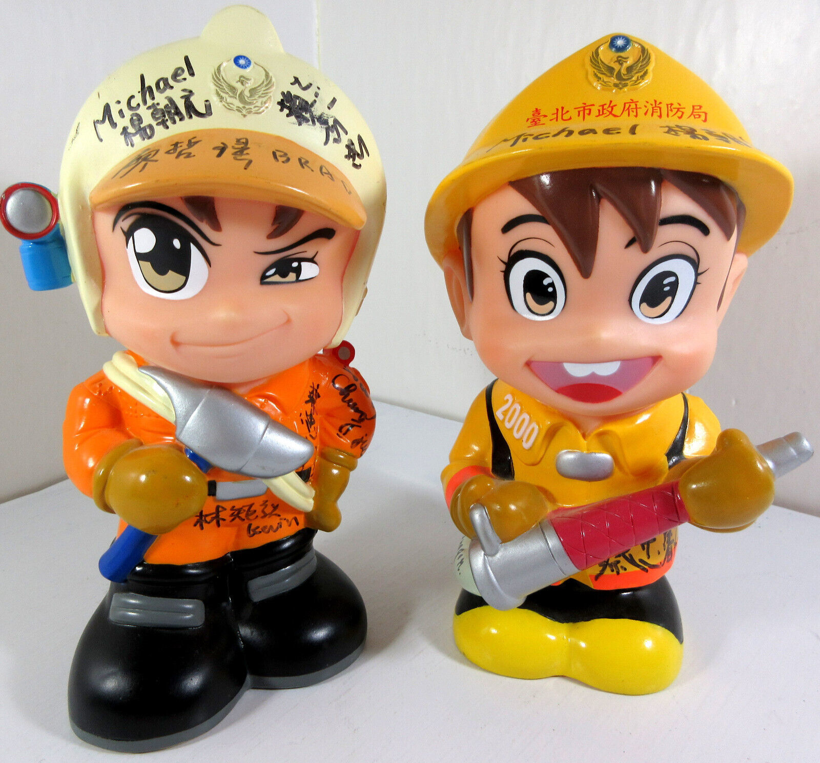 Taiwan Fire Department Collectable Piggy Bank Cartoon Figures 2000 ...