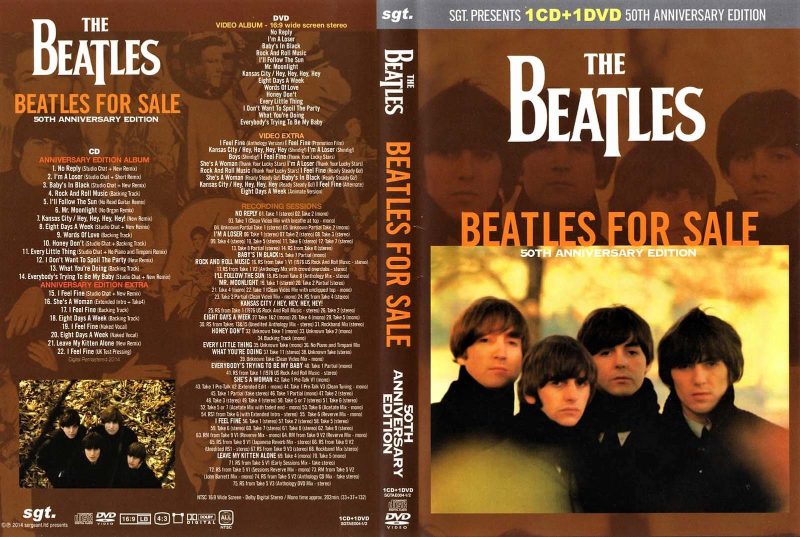 The Beatles 50th Anniversary Beatles For Sale 1 CD / 1 DVD with Video ...