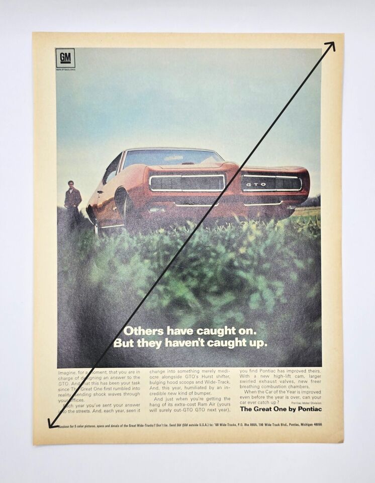 1968 GTO Goat The Great One by Pontiac with Ram Air Hurst Shifter Wall ...