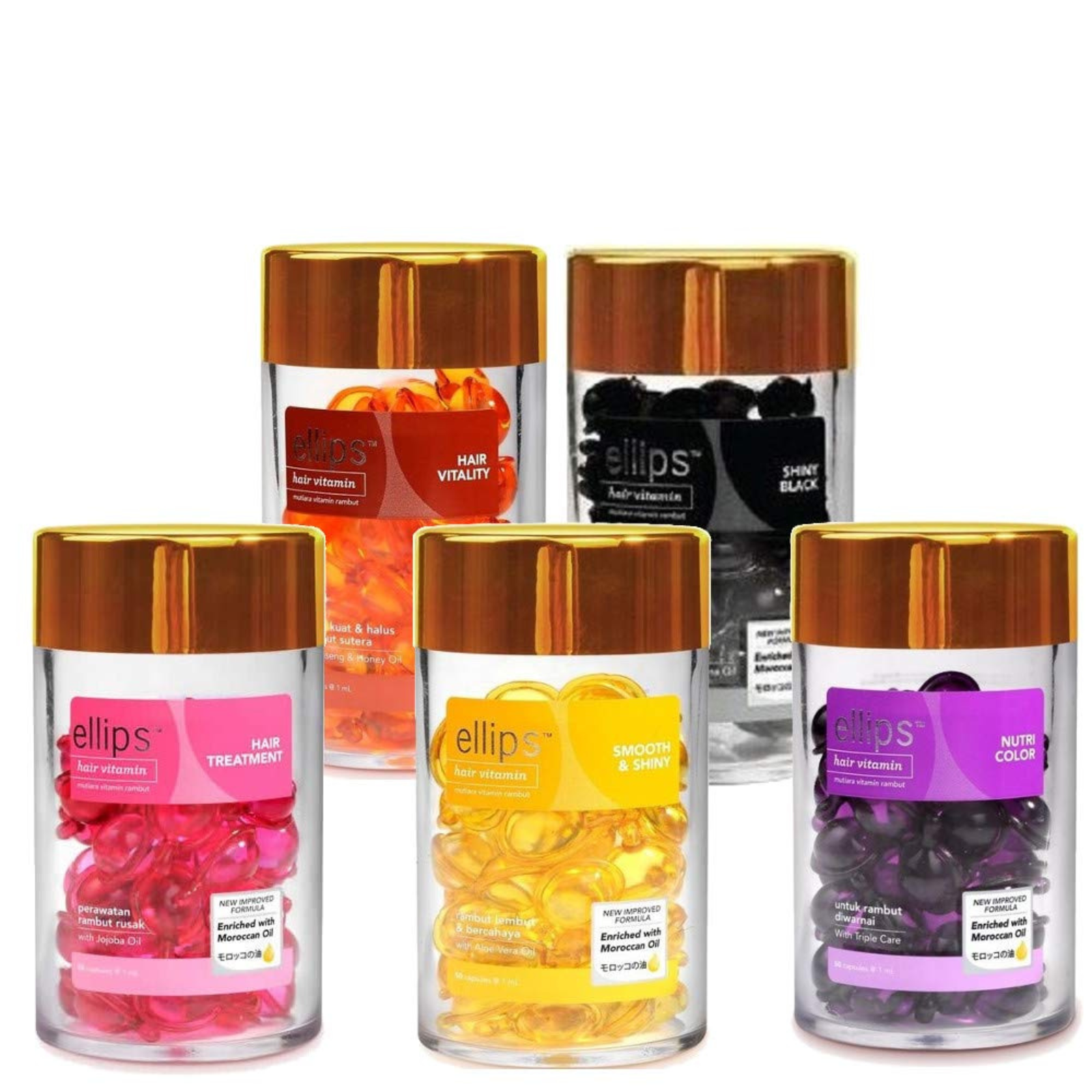 50 capsules Ellips Hair Treatment Vitamin Oil All Variants - Serum & Oils