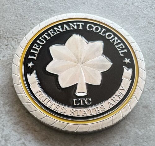 Challenge Coin U.S ARMY LIEUTENANT COLONEL RANK CHALLENGE COIN W 3D ...