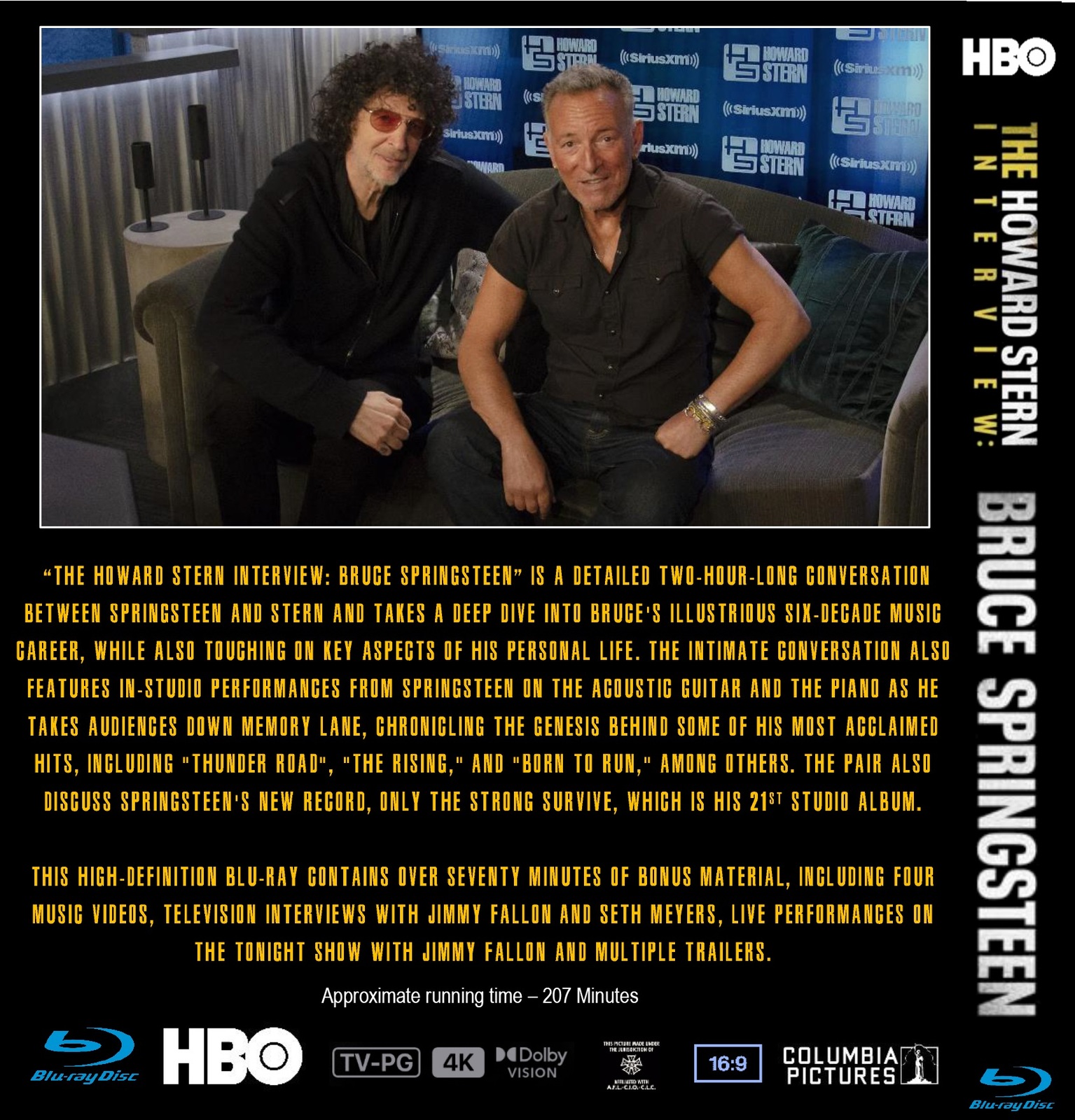 Bruce Springsteen - The Howard Stern Interview Blu-ray Full Interview ...
