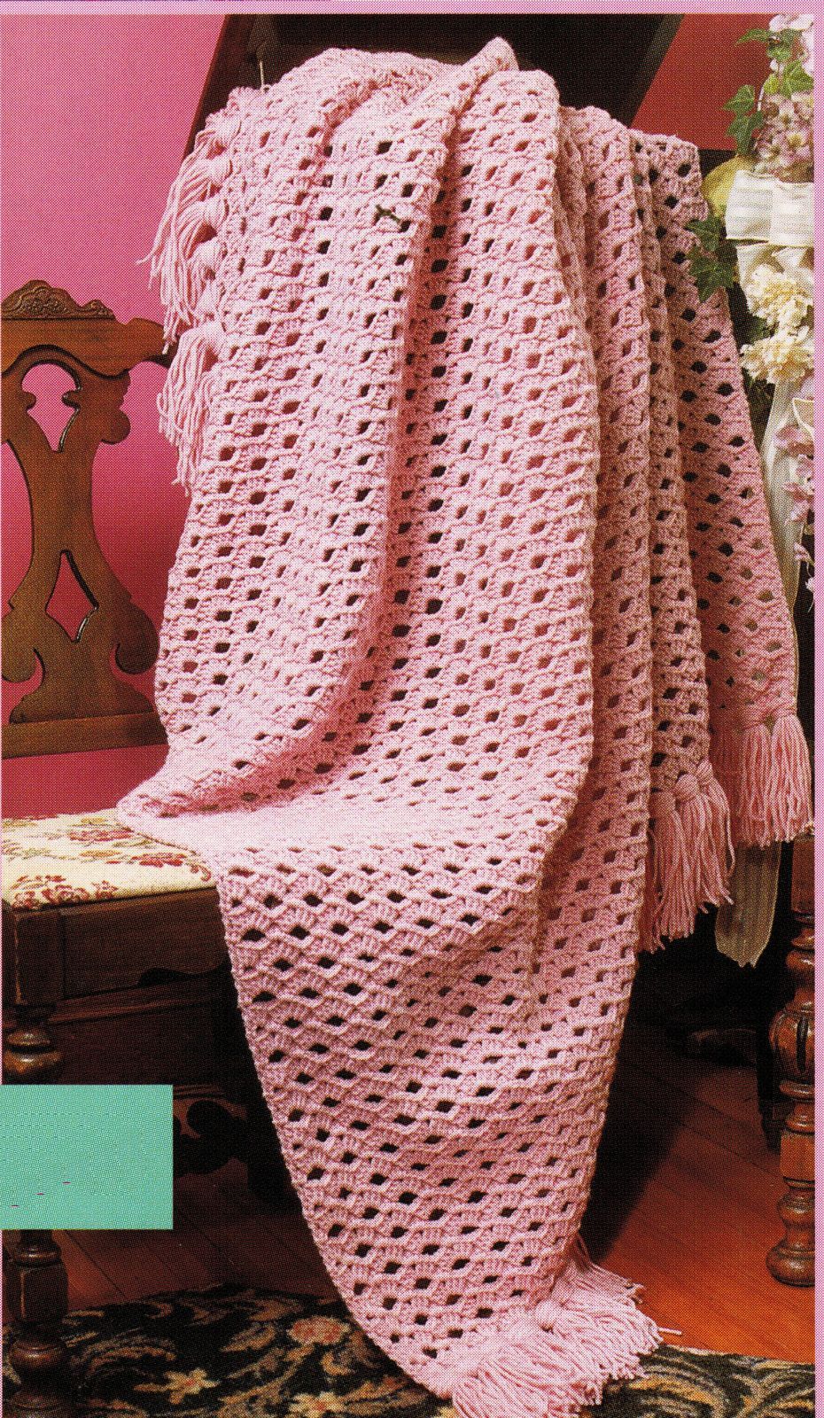 Crochet Southwest Firebird Native Indian Art Pottery Wisconsin Afghan ...