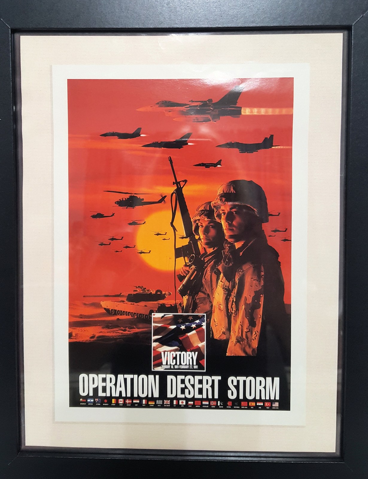 Vintage 8.5" x 11" Collectible Operation Desert Storm Victory Poster in ...