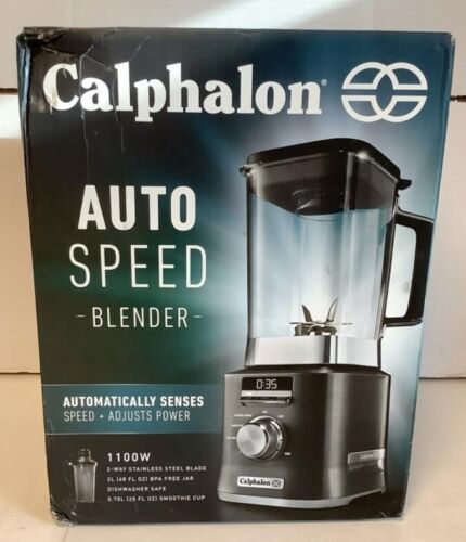 NEW Calphalon BLCLMB1 Power Sense 10-Speed Dark Stainless Steel Blender ...