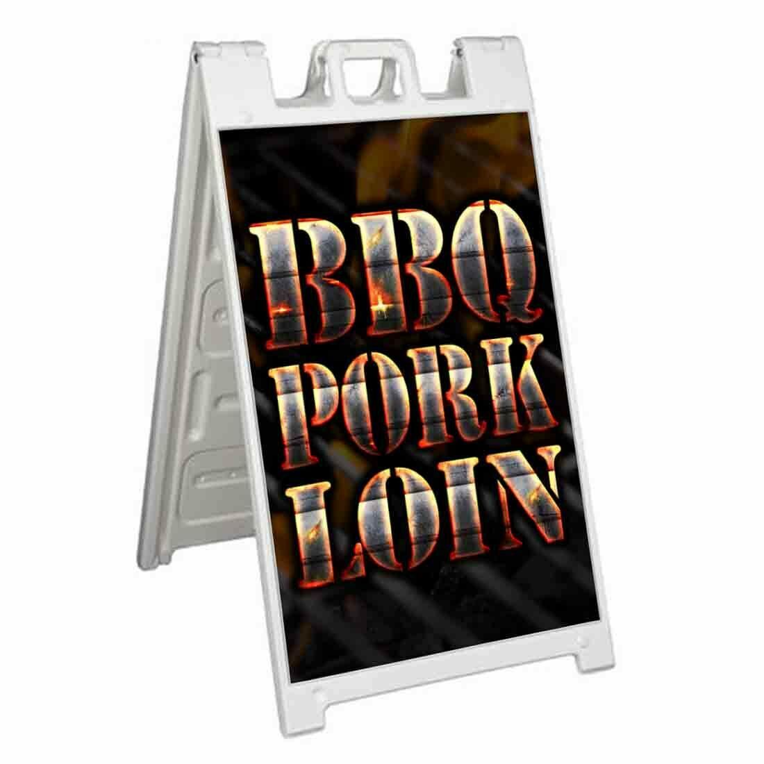 BBQ PORK LOIN Signicade 24x36 Aframe Sidewalk Sign Banner Decal ...