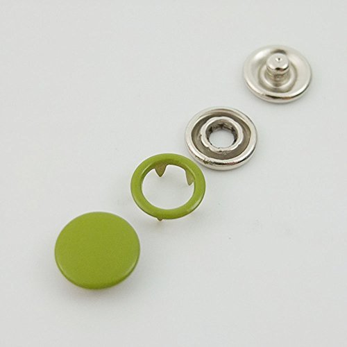 Bluemoona 100 Sets - 3/8" 9.5mm Open Ring No Sew Snaps Fasteners Swing ...