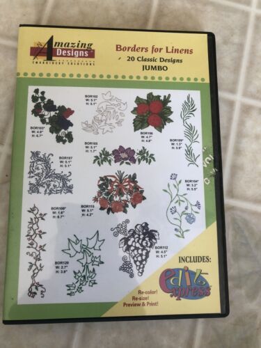 Borders for Linens - JUMBO - 20 Classic Designs (CD-Rom) Amazing ...